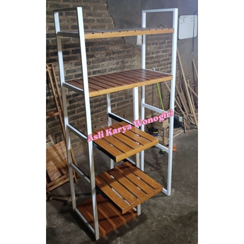 Jual LINK PRODUK CUSTOM Rak Sliding Atas 2 Tingkat 41x36 Hitam | Shopee ...