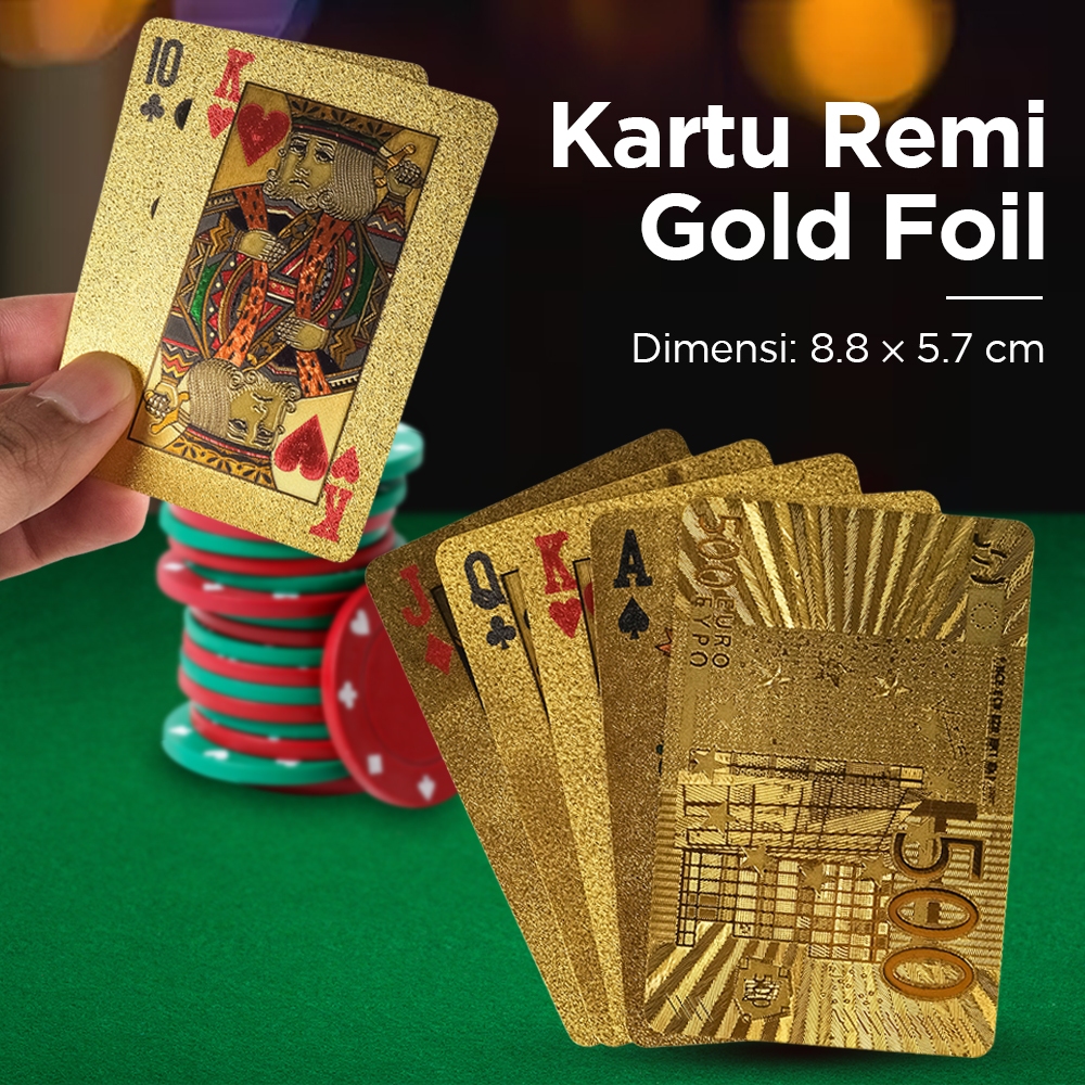 Jual Kartu Remi Poker Gold Foil - G-2101 / Kartu Remi Gold | Shopee ...