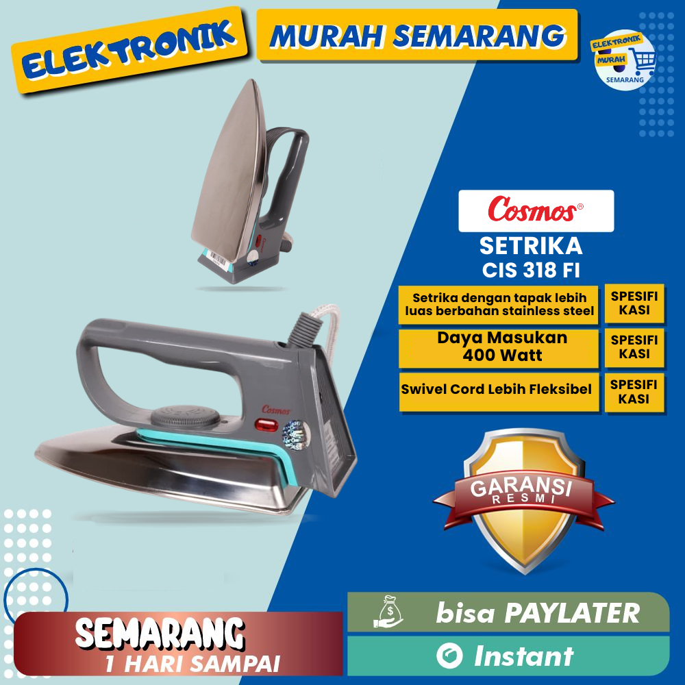 Jual Cosmos Setrika Anti Lengket Tapak Stainless CIS-318 F1 / CIS 318 ...