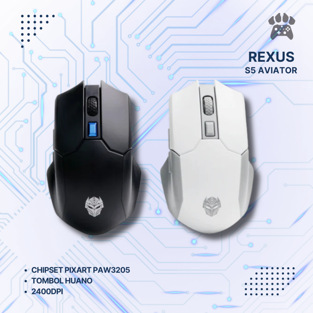 Jual Rexus S5 Aviator Mouse Gaming Wireless | Shopee Indonesia