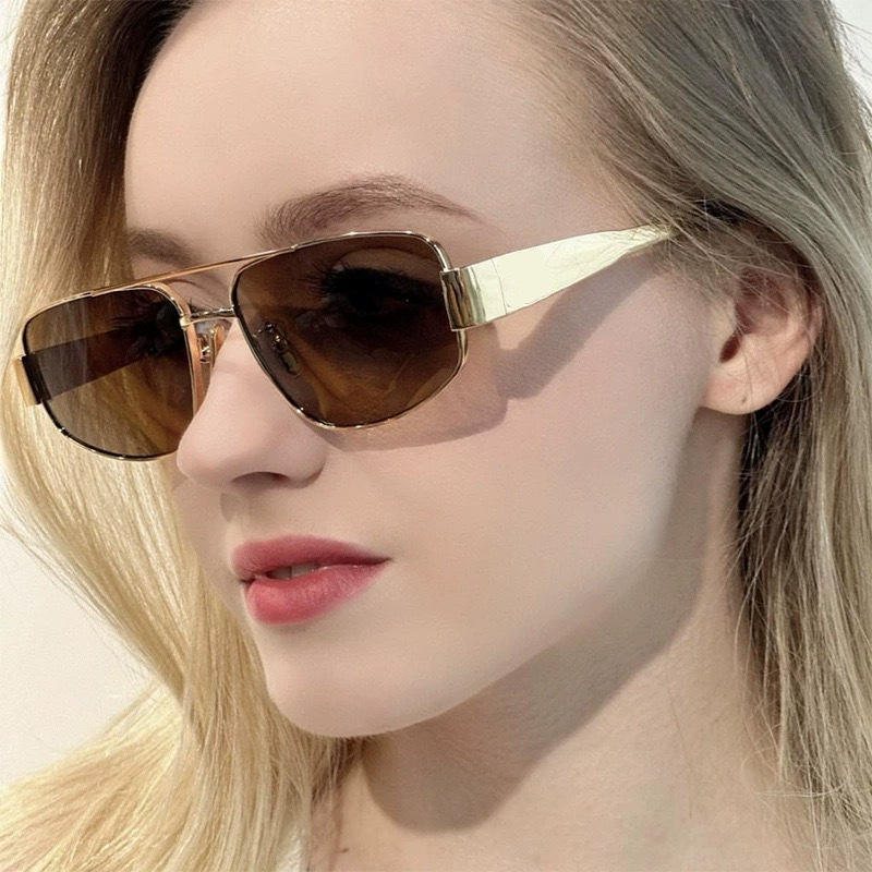 Jual Kacamata Fashion Pria Wanita Aviator Mewah Full Rim Anti UV 3388CL ...