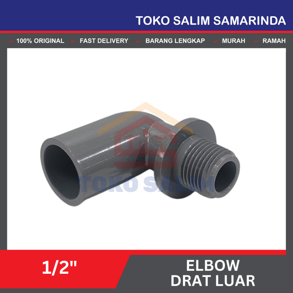 Jual Elbow Drat Luar 1/2" / Knee Drat Luar 1/2 inch PVC | Shopee Indonesia