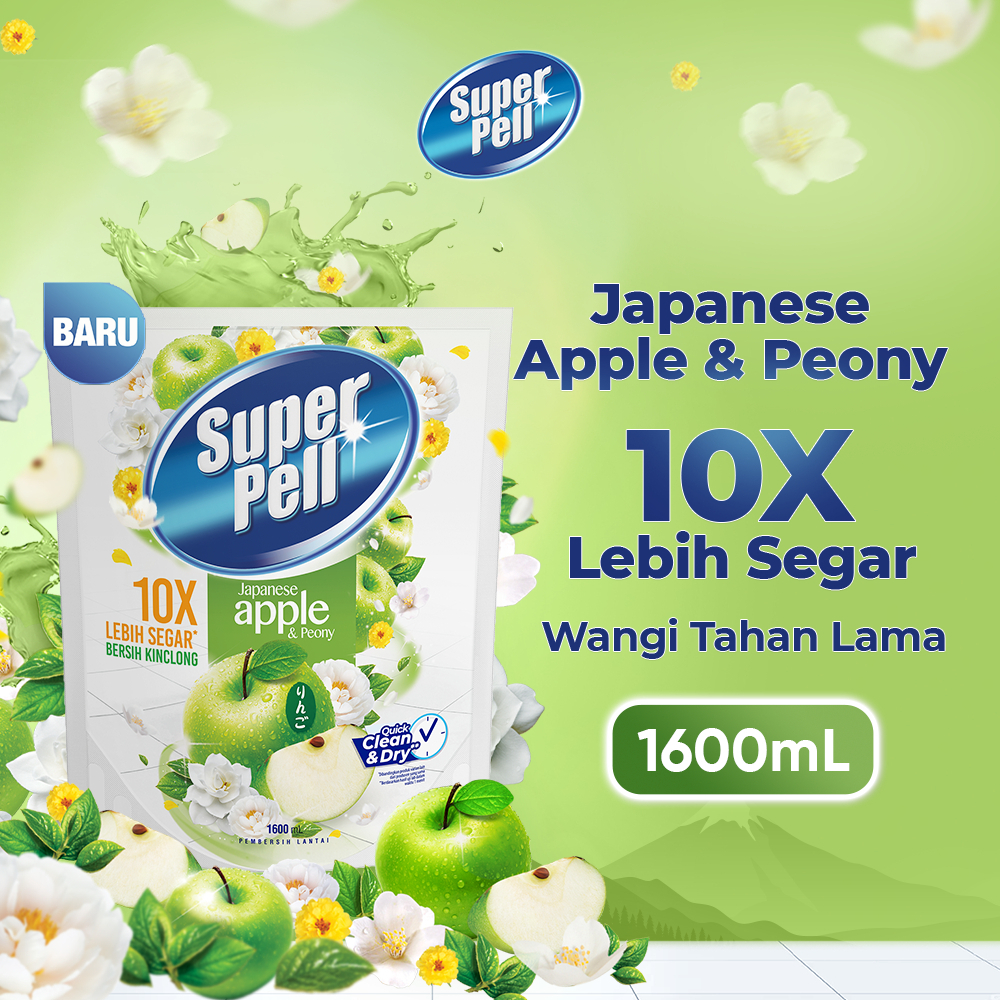 Jual Superpell Pel Lantai Liquid Japanese Apple & Peony 1600 mL ...