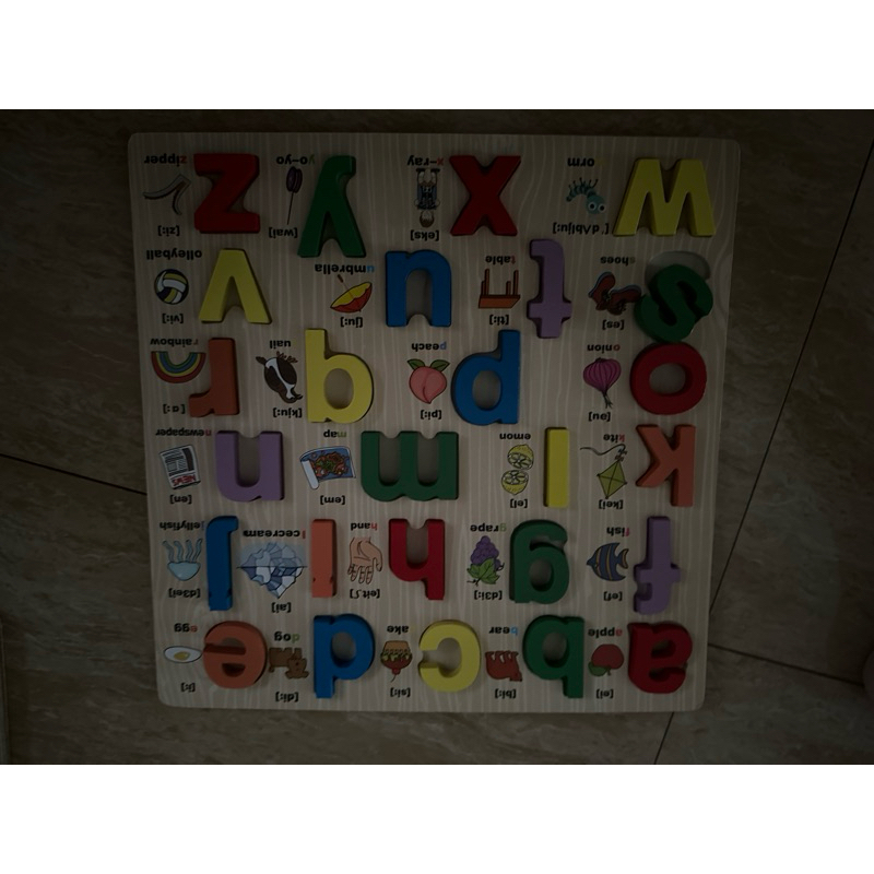 Jual Mainan kayu edukatif anak alphabet | Shopee Indonesia