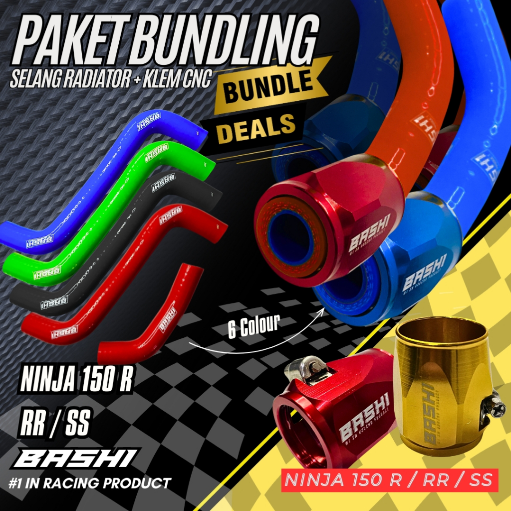 Jual BASHI - Selang Radiator Set Bundling Klem Kawasaki Ninja R RR S ...