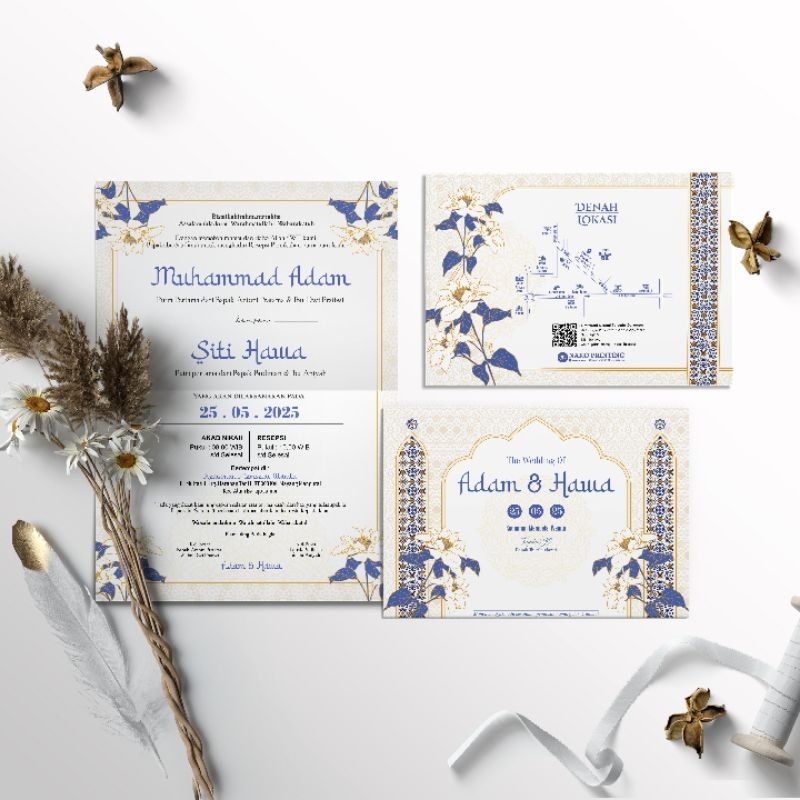 Jual Undangan Pernikahan Murah Desain Full Color Bahan BriefCard 150gsm ...