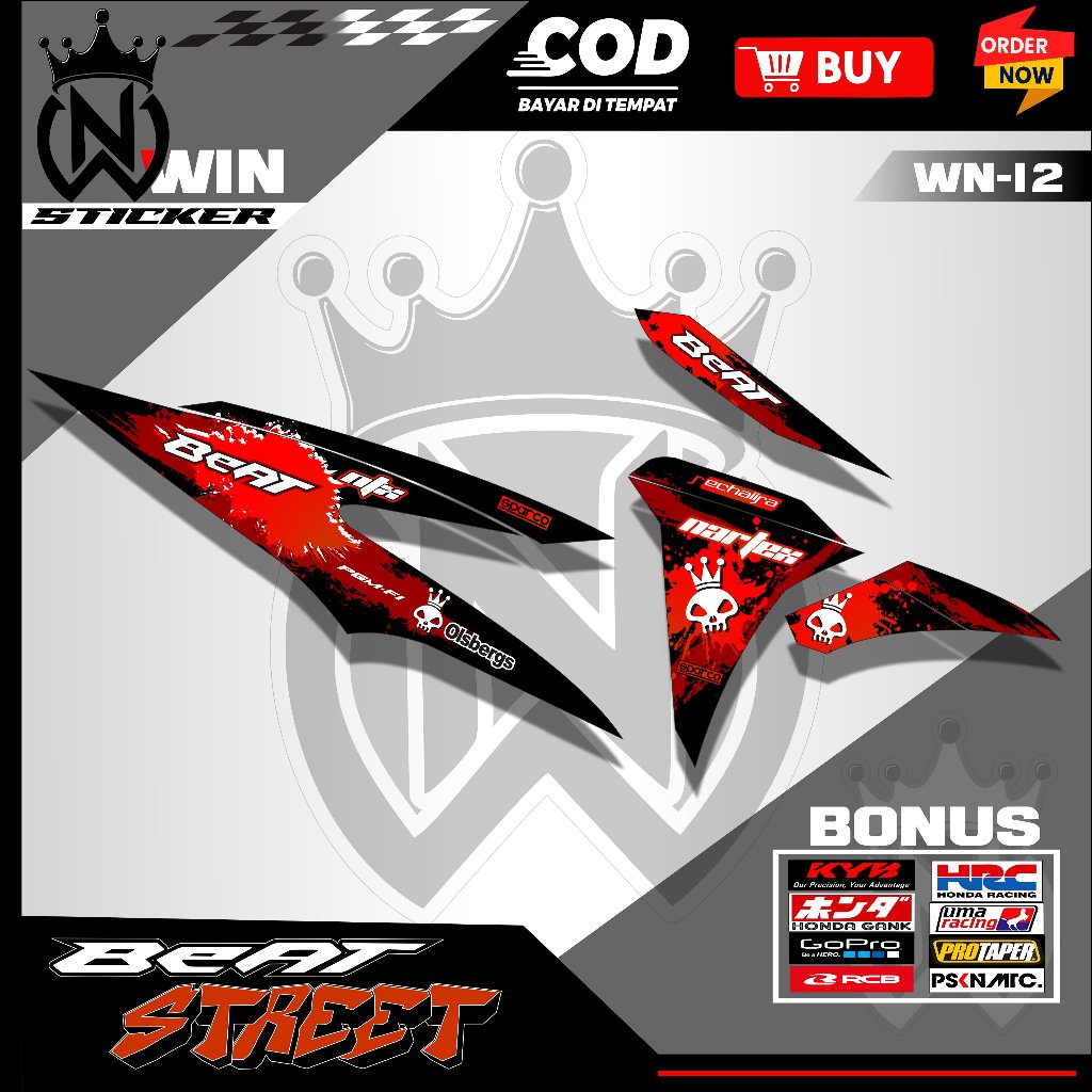 Jual Striping Honda Beat Street New 2024 / Sticker Semiful Beat ...