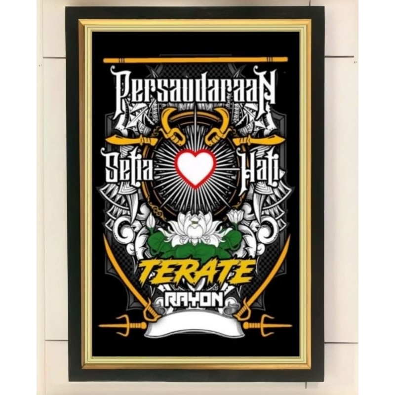 Jual hiasan dinding poster logo lambang PSHT teratai plus FIGURA uk 53*35 | Shopee Indonesia
