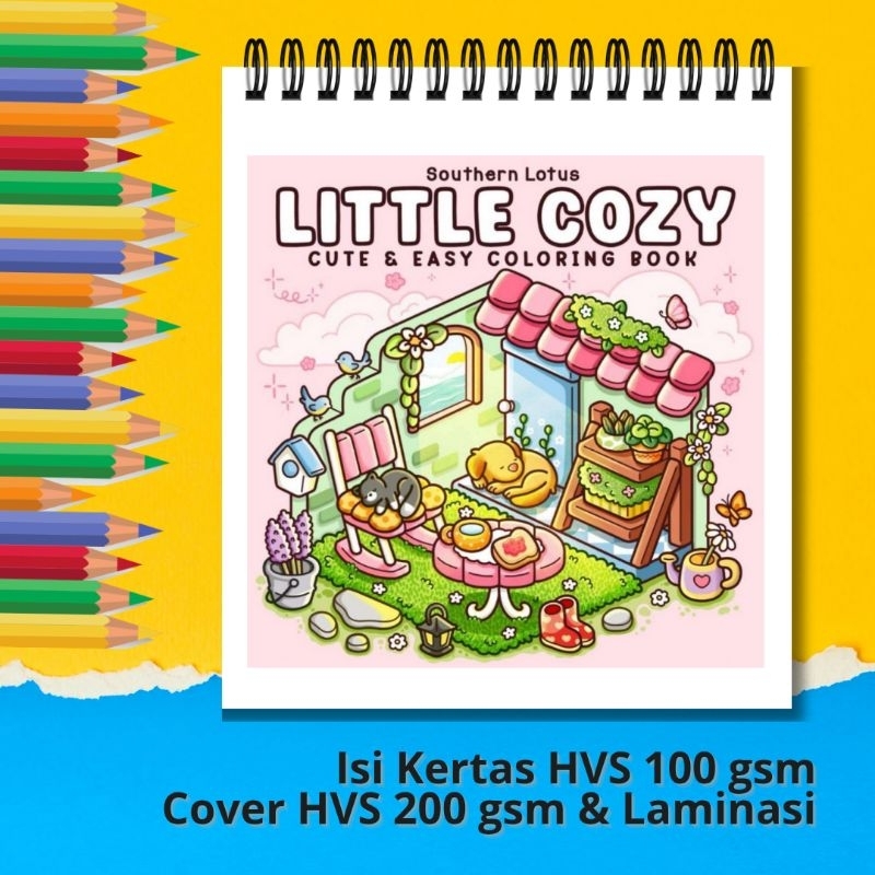 Jual CB62 LITTLE COZY Coloring Book Buku Mewarnai Anak Remaja Dewasa ...