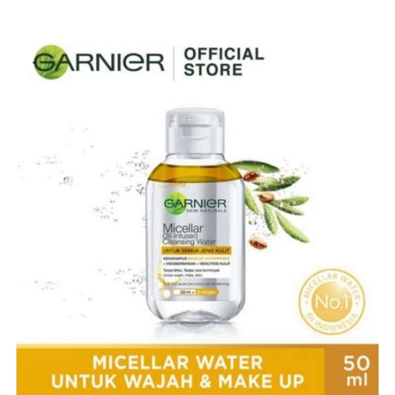 Jual Garnier Micellar Water Garnier Biphase Oil Cleansing Water 50ml ...