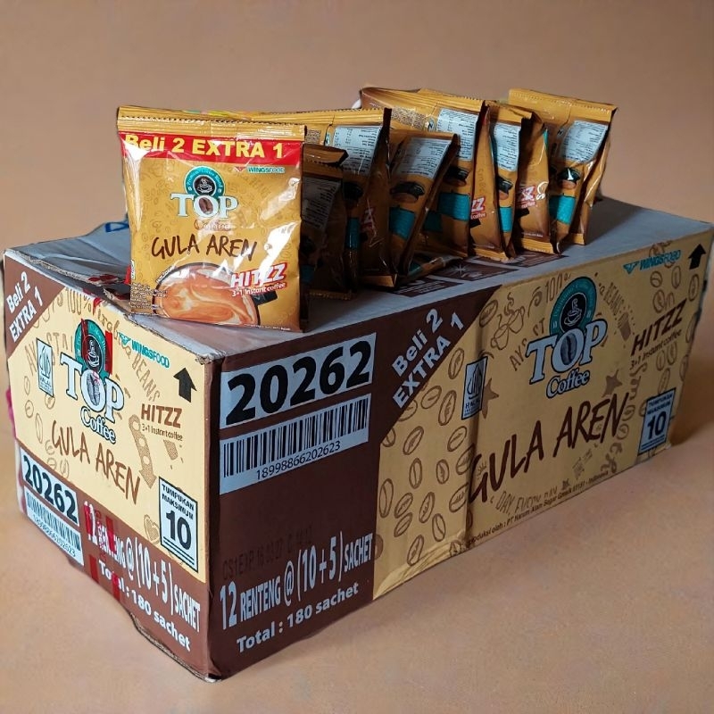 Jual TOP GULA AREN 1Dus [KARTON] / Kopi Instant 3in1 / Top Coffee Gula ...