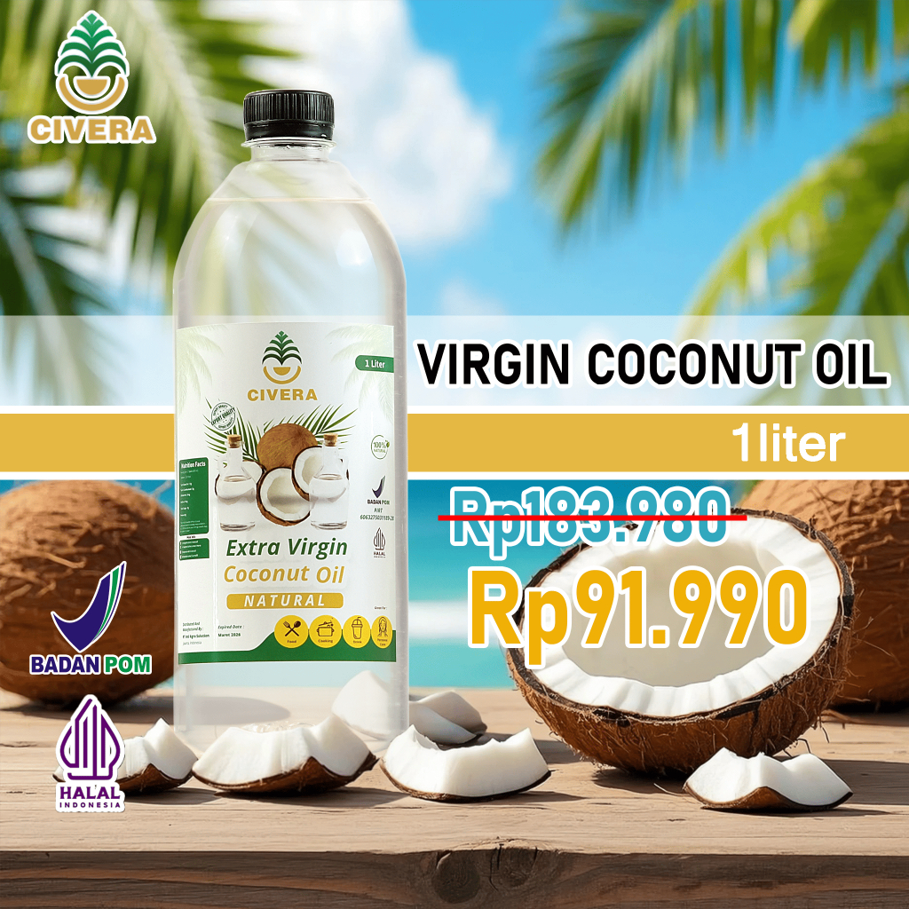 Jual VCO Virgin Coconut Oil 1 Liter - VCO Original Alami 100% | Shopee ...