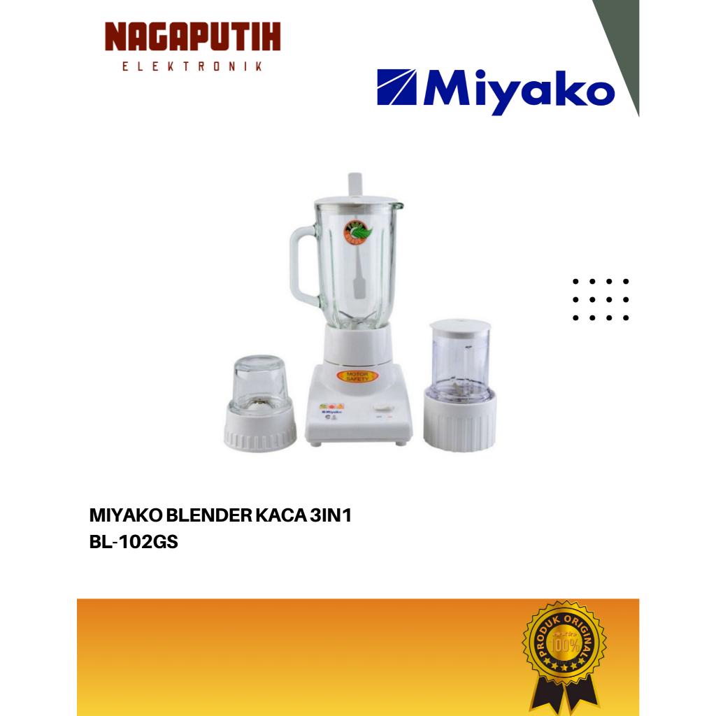 Jual Miyako Blender Kaca 3in1 BL-102GS | Shopee Indonesia