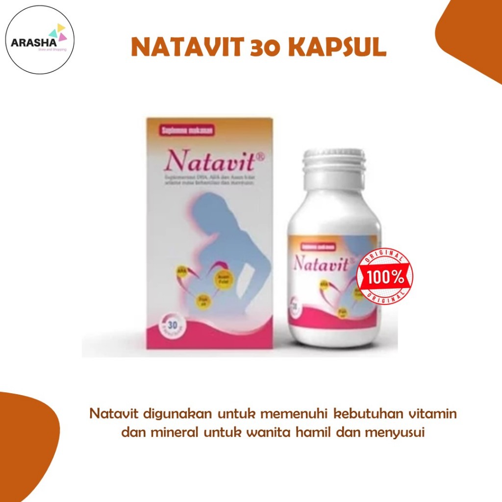 Jual NATAVIT 30 KAPSUL - Suplemen Ibu hamil Dan Menyusui - Vitamin Ibu ...