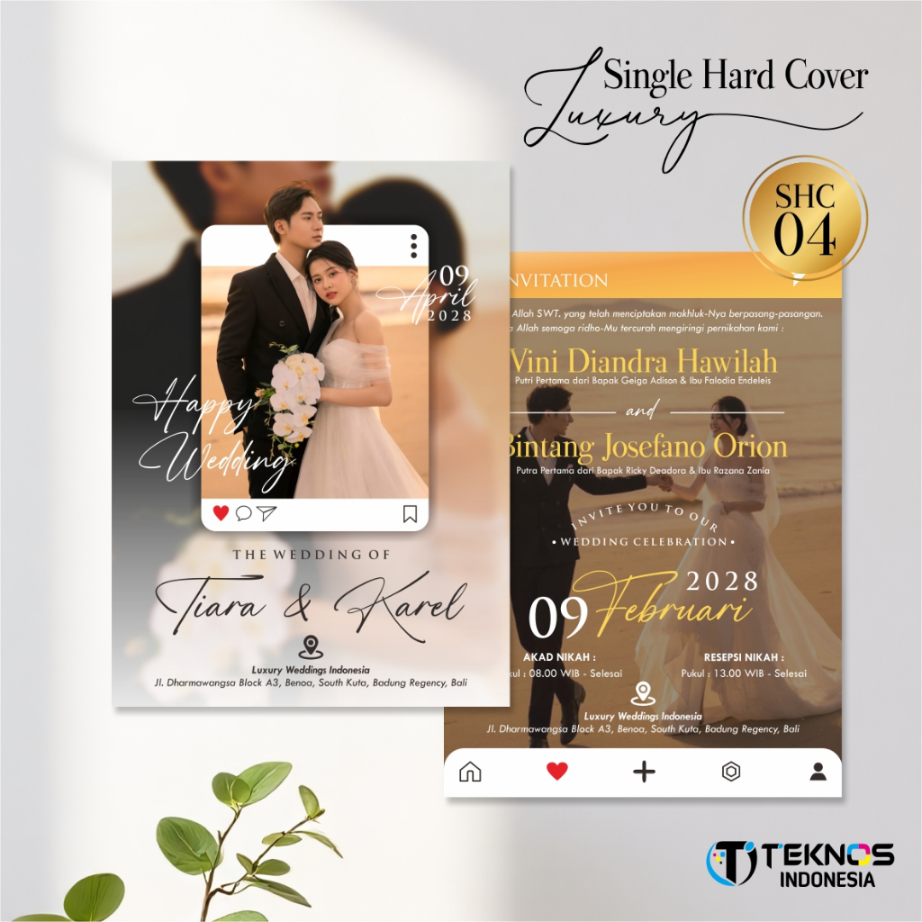 Jual UNDANGAN PERNIKAHAN HARD COVER FULL COLOUR - UNDANGAN NIKAH CUSTOM - UNDANGAN LUXURY SINGLE ...