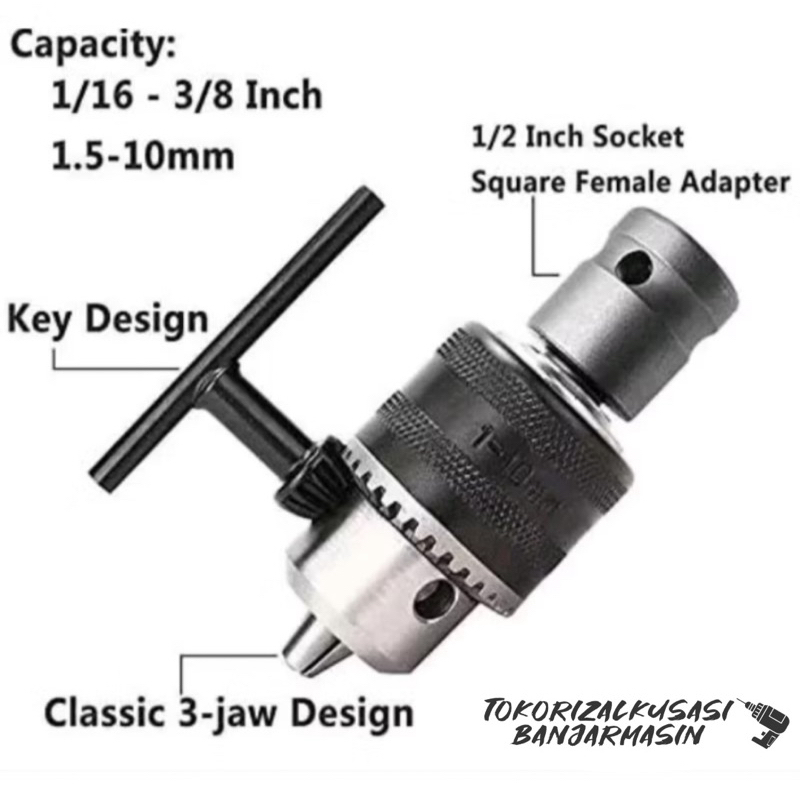 Jual adaptor impact jadi bor / Kepala bor APR S15 10mm + konektor ...