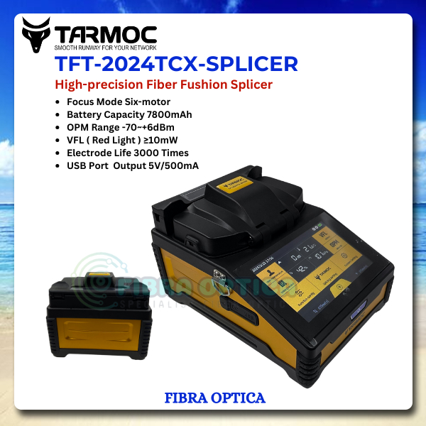 Jual Tarmoc TFT-2024TCX-SPLICER | 6 Motor Fiber Optic Fusion Splicer ...