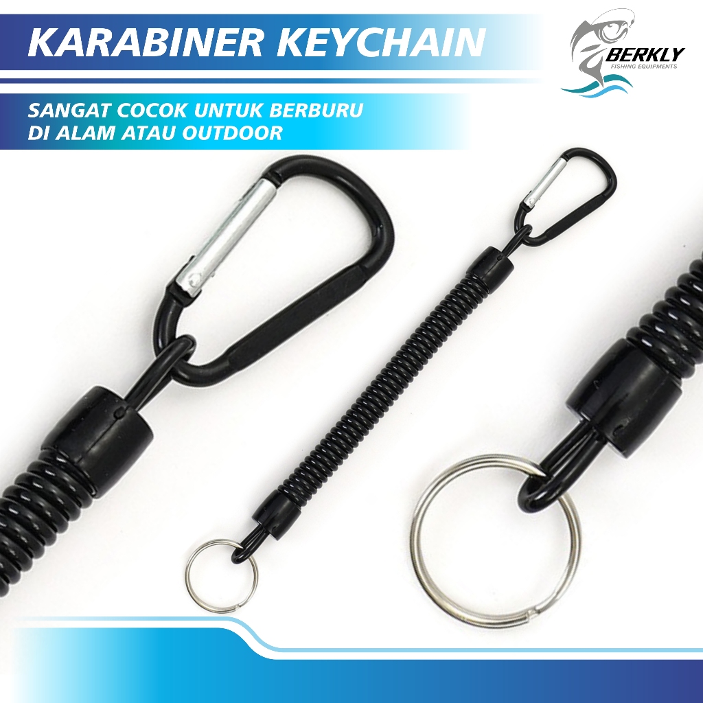 Jual BERKLY - Gantungan Kunci Spiral Karabiner TALI PEGAS Spring ...