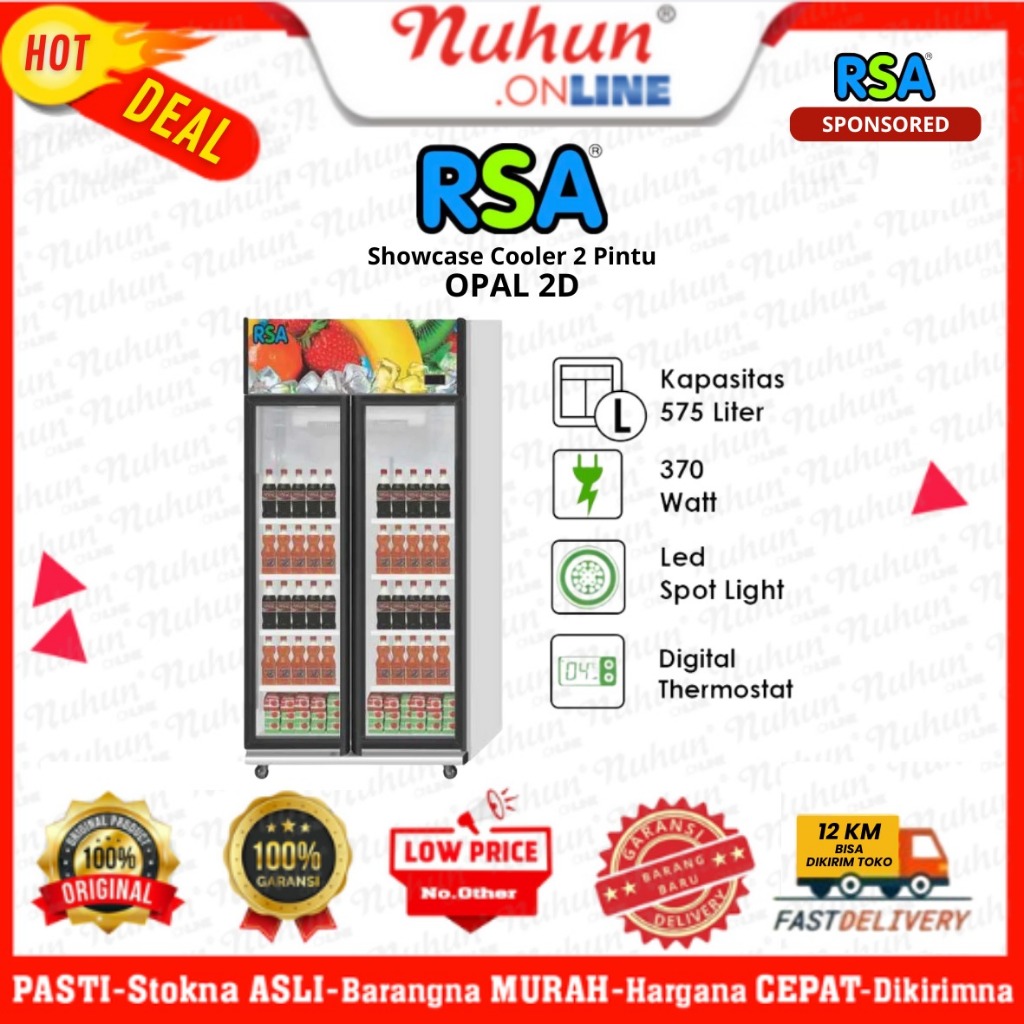 Jual RSA Showcase 2 Pintu OPAL 2D 600 Liter | Shopee Indonesia
