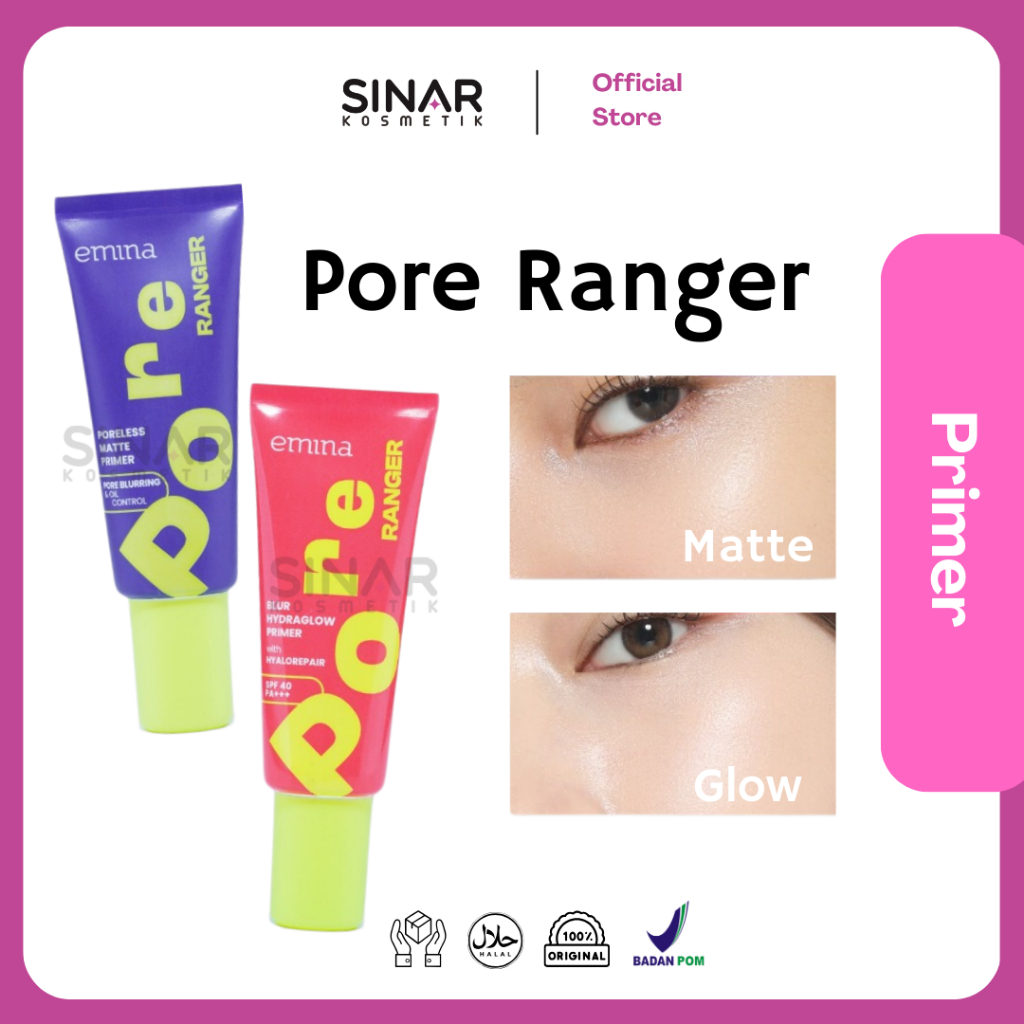 Jual Emina Pore Ranger Total Poreless Primer & Blur Hydraglow Primer 20 ...