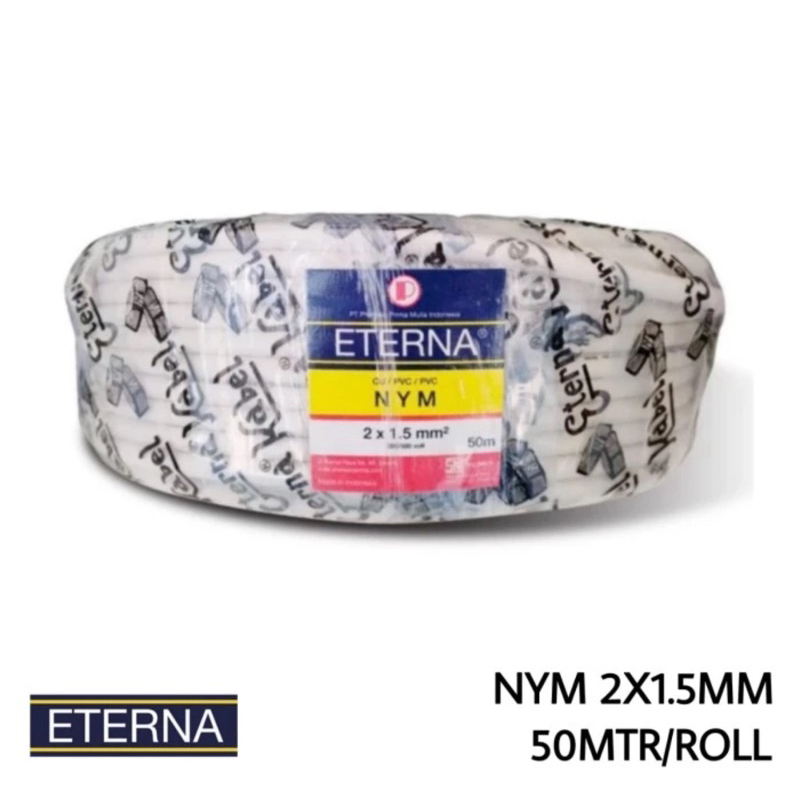 Jual Kabel ETERNA NYM 2x1.5 2x1,5 mm 50M 50 Meter | Shopee Indonesia