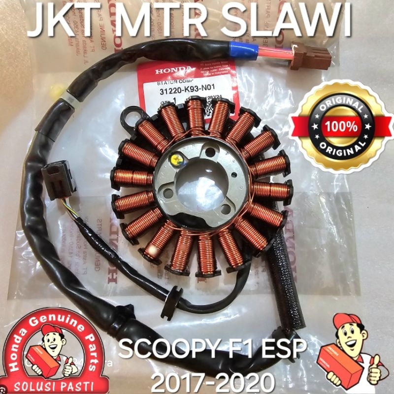 Jual 31220-K93-N01 stator comp, spull assy, spool scoopy f1 esp 2017-2020 ori Honda AHM | Shopee ...