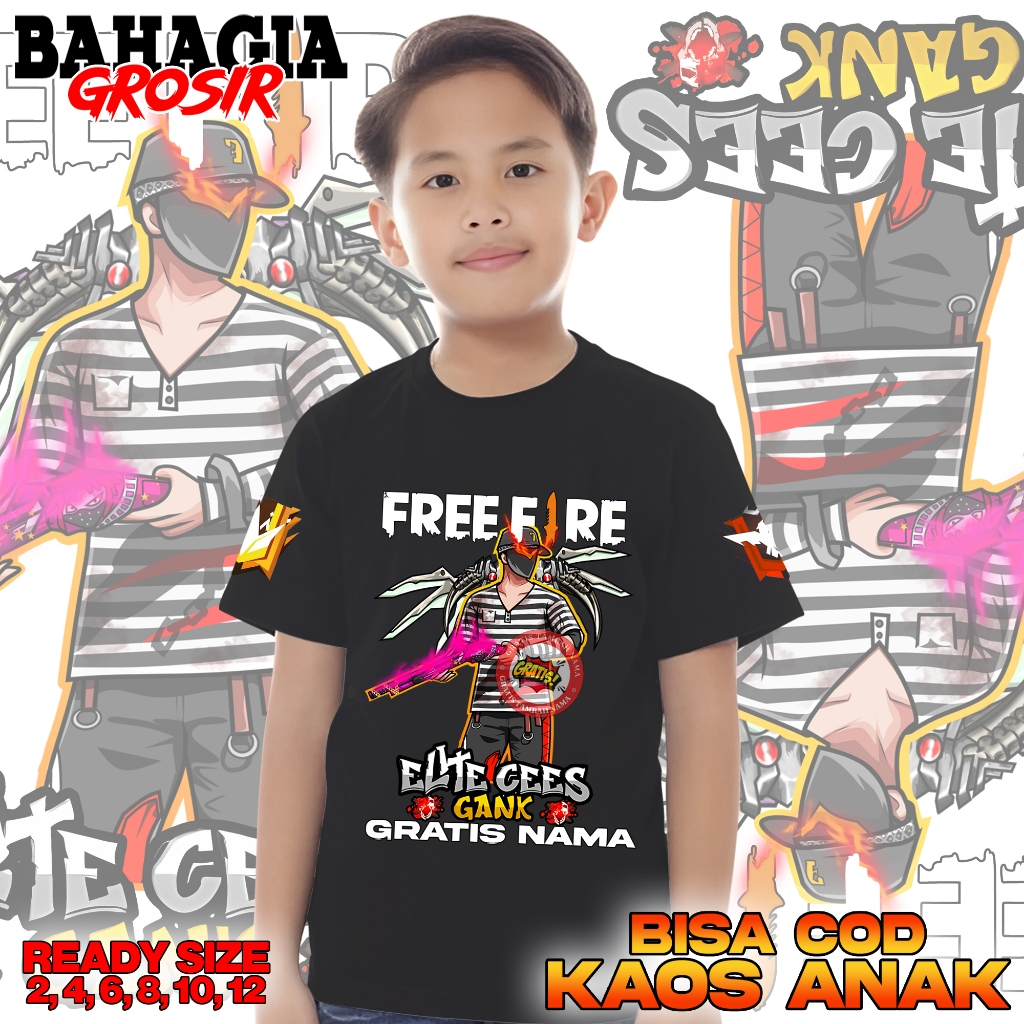 Jual Tambah Nama Gratis Kaos Karakter Free Fire Topeng Rapper Evo Sg ...