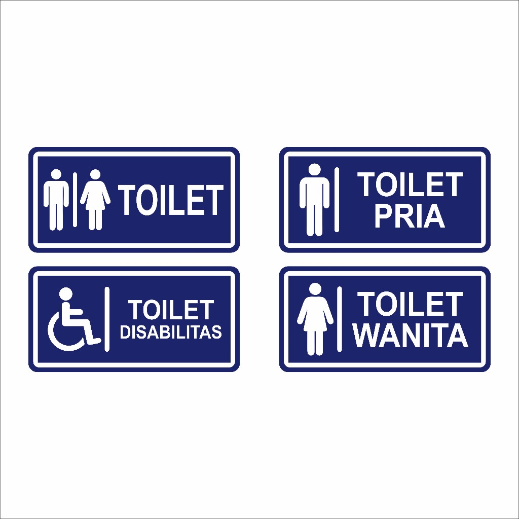 Jual Plang Tempel Papan Rambu Toilet Sign 20x10cm | Shopee Indonesia