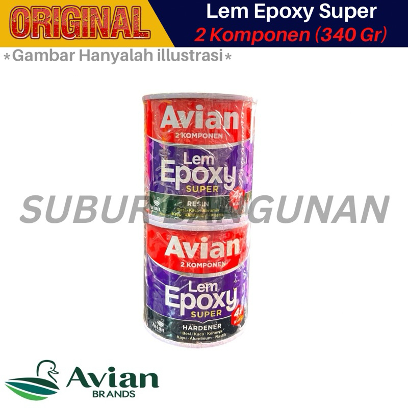 Jual Lem Epoxy AVIAN 2 Komponen (Resin + Hardener) 800 Gram | Shopee Indonesia
