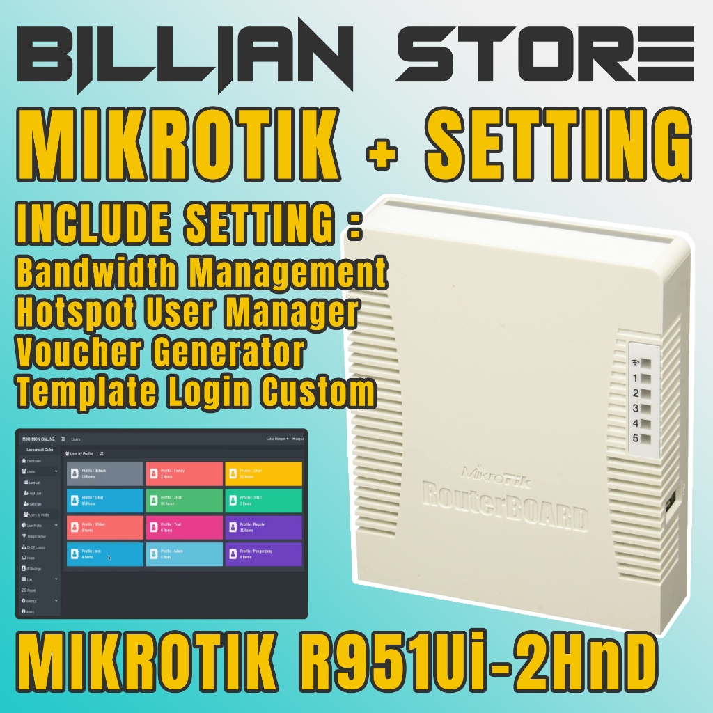 Jual Mikrotik RB951Ui-2HnD + Setting Bandwidth Management & Hotspot ...