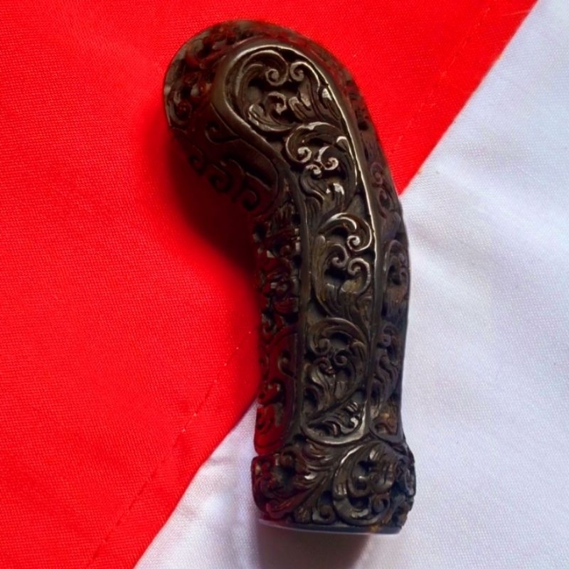 Jual deder keris antik | hulu keris mirip gading | handle keris tulang ...