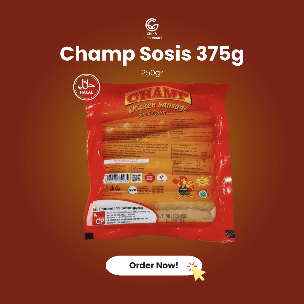 Jual Sosis Champ Ayam Sapi Sosis Kombinasi 375gr | Shopee Indonesia