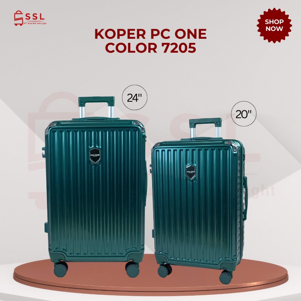 Jual Koper Premium Lokal PC 7205 Size 20/24 Policarbonate + Fiber Kunci ...