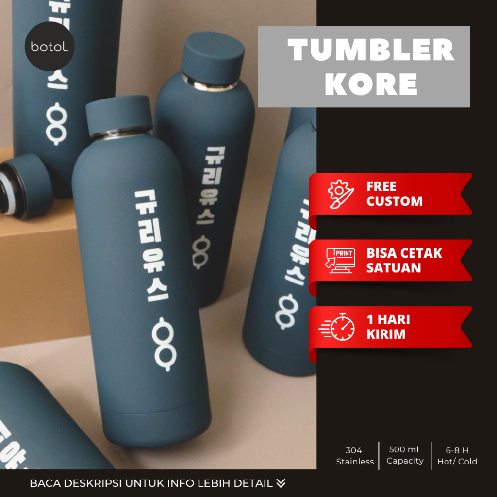 Jual Botol by DOT Custom Tumbler Kore / Full Color Tumbler / Tumbler ...