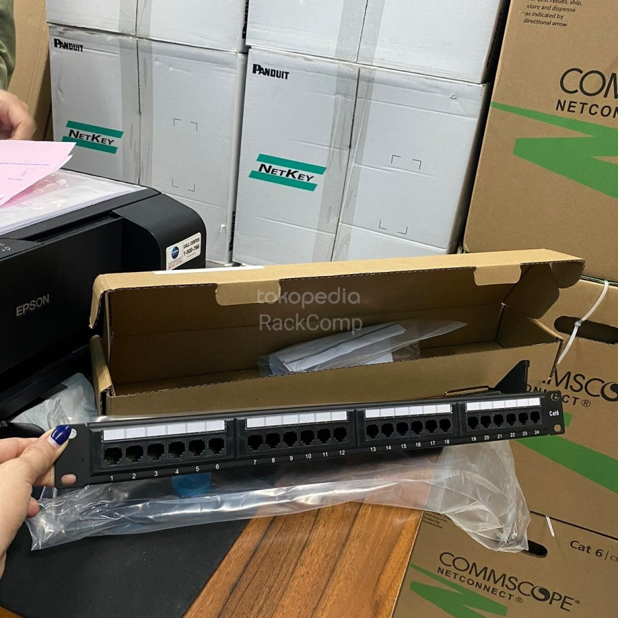 Jual Patch Panel 24 Port Cat.6 full Modular / PatchPanel 24port Cat6 ...