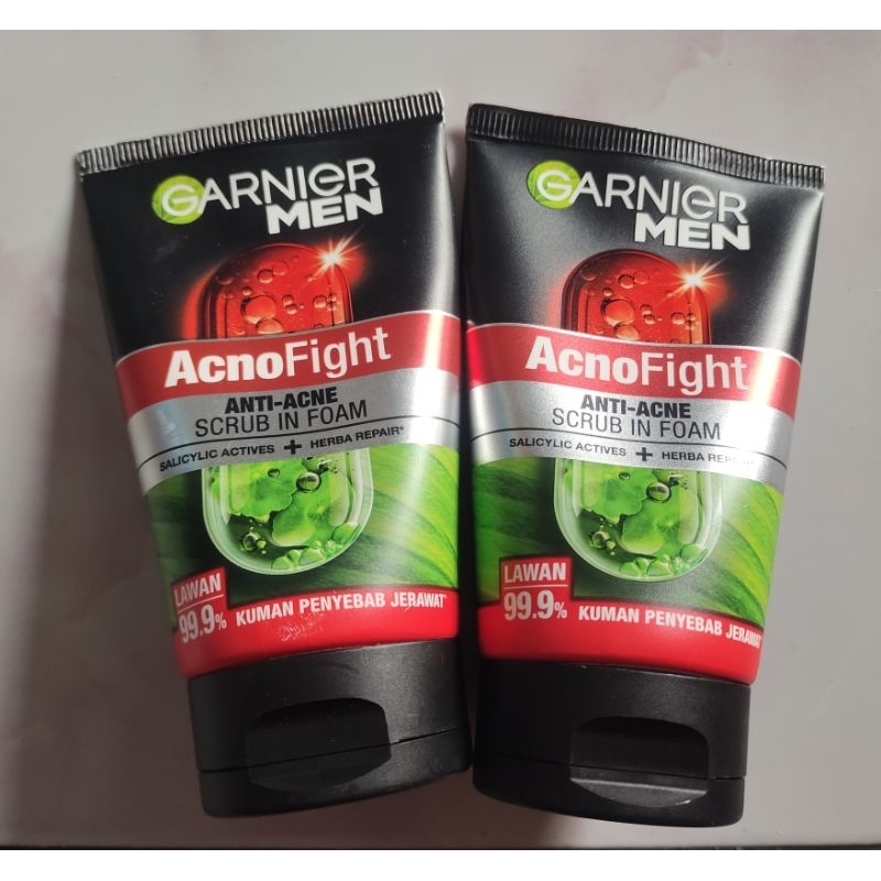 Jual Garnier Men Acno Fight Anti Acne Srub In Foam Skin Care 100ml | Shopee Indonesia