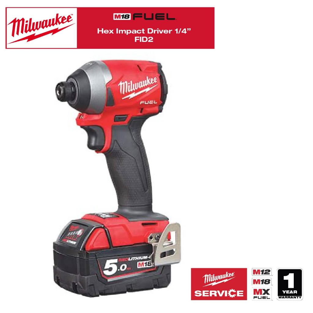 Jual Milwaukee M18 FID2 Gen3 1/4" Impact Driver - Mesin Impact 18 Volt ...