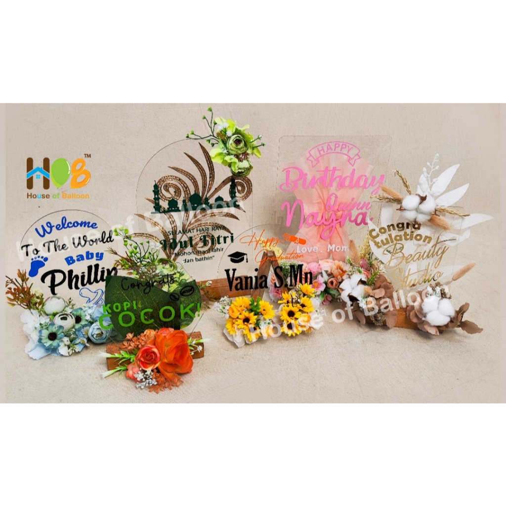 Jual Papan Bunga Acrylic Flower Gift Akrilik Meja Ucapan Opening ...