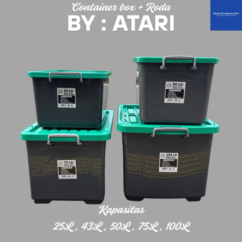 Jual Kontainer Box Roda Atari 25 43 50 75 100 Liter Container Box ...