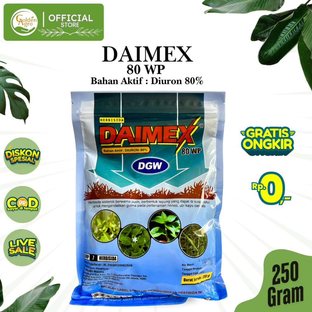 Jual HERBISIDA DAIMEX 80WP 250GR PEMBASMI RUMPUT LULANGAN | Shopee ...