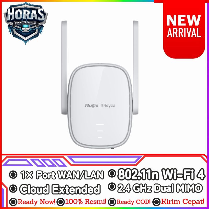 Jual Ruijie RG-EW300R 1 Port 10/100Mbps N300 Wi-Fi 4 Extender Home ...