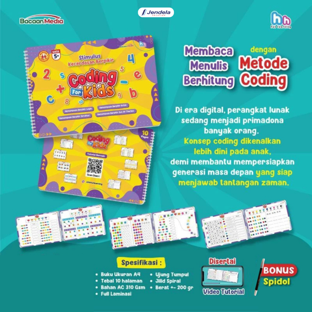 Jual Buku Belajar Coding Untuk Anak COding For Kids - BacaanMedia ...