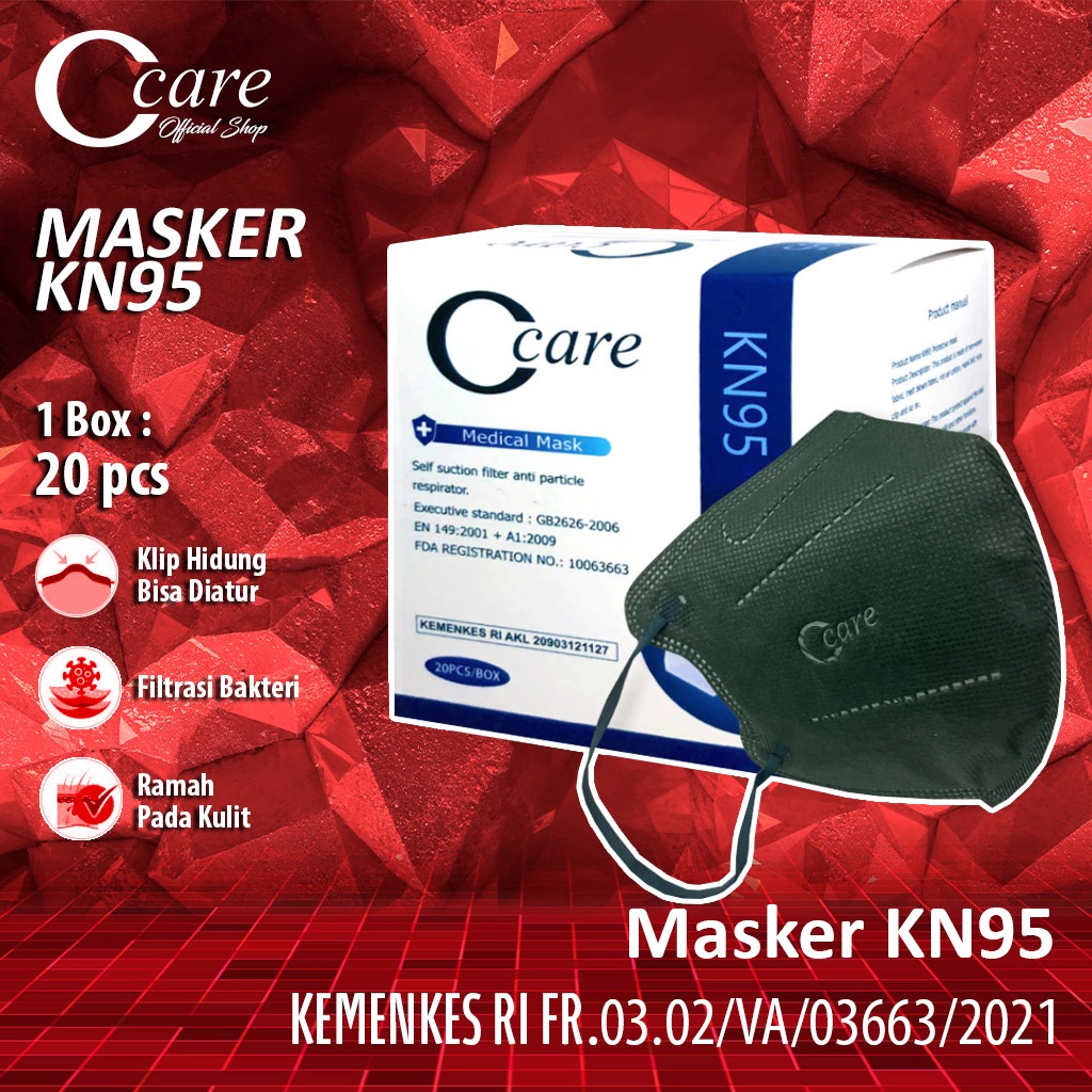 Jual Masker KN95 C CARE PRO 6ply DUCKBILL ISI 10 PCS | Shopee Indonesia