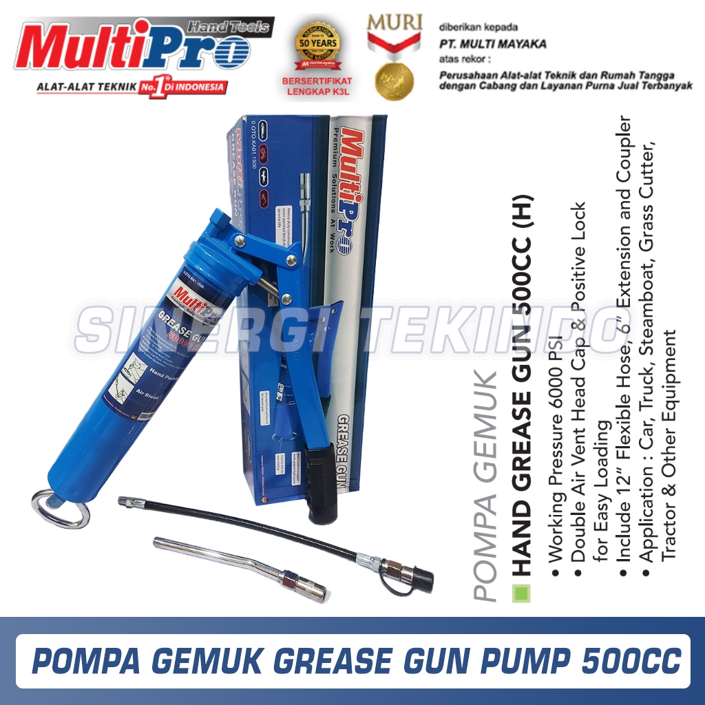 Jual Pompa Oli Gemuk Stempet Manual Grease Gun Pump 500cc - MULTIPRO ...