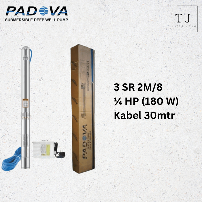 Jual Pompa Air Submersible PADOVA 3 SR 2M/8 1/4 HP Kabel Sible Pompa ...