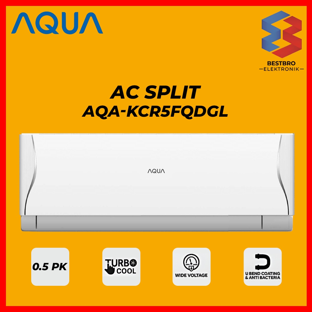 Jual AQUA AC 1/2 PK AQA-KCR5FQDGL Turbo Cool 360W AC 0.5 PK Air Conditioner Pendingin Ruangan ...