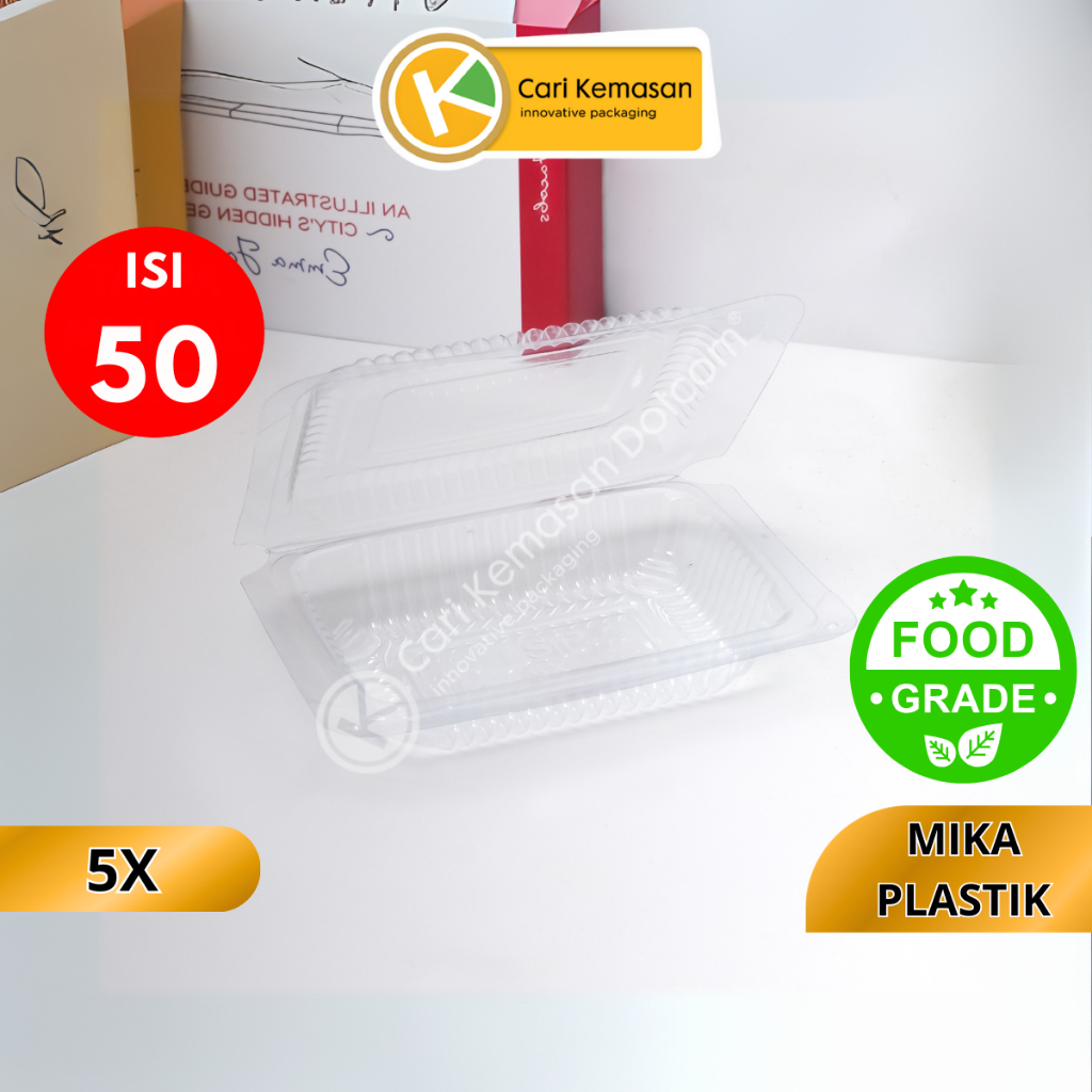 Jual [50 PCS] Mika 5X Plastik Bening Transparan – Food Grade, Aman ...