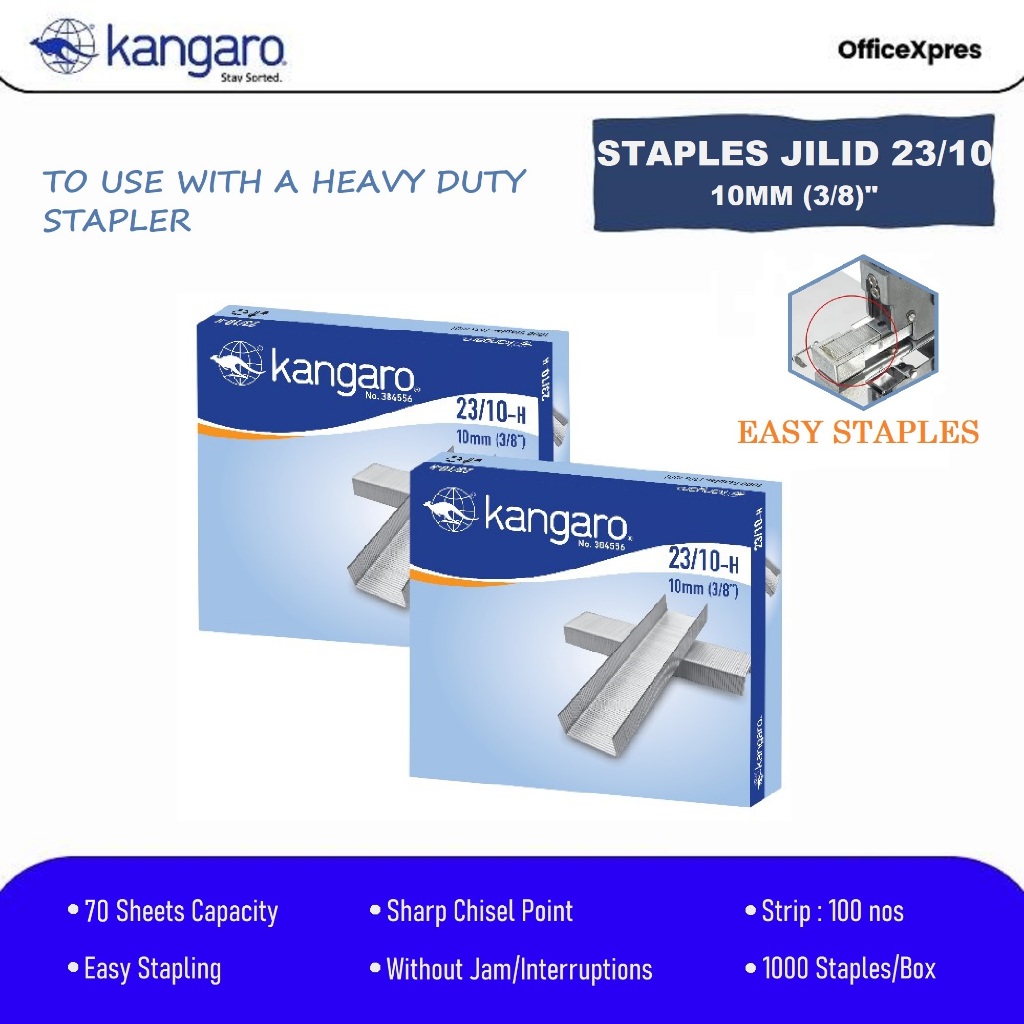 Jual Isi Stapler / Staples Heavy Duty Staples 2310/1210 Kangaro ...