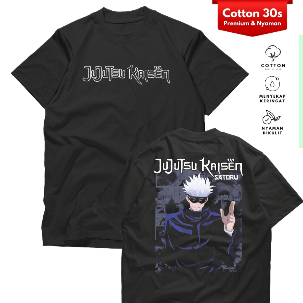 Jual Kaos Anime JUJUTSU KAISEN Gojo Satoru | Bahan Cotton Combed 30s ...