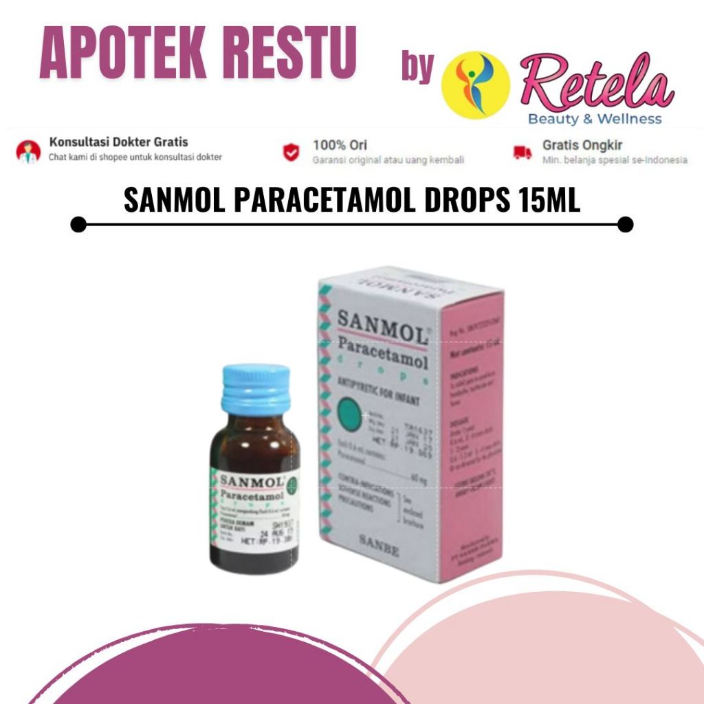 Jual SANMOL PARACETAMOL DROPS 15ML | Shopee Indonesia